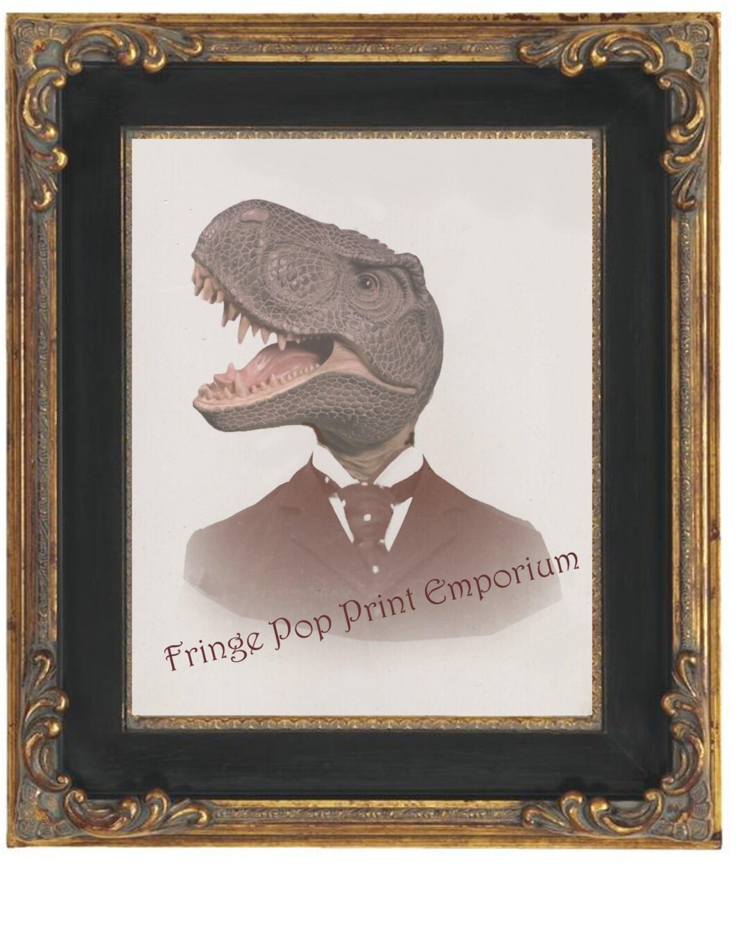 Victorian T-rex Art Print 8 X 10 - Altered Art Mr. Tyrannosaurus Rex ...