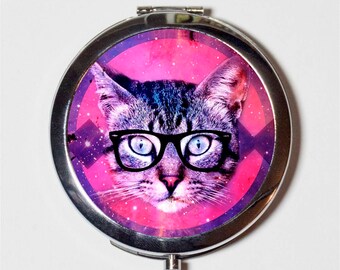 Cat Pocket Mirror | Etsy