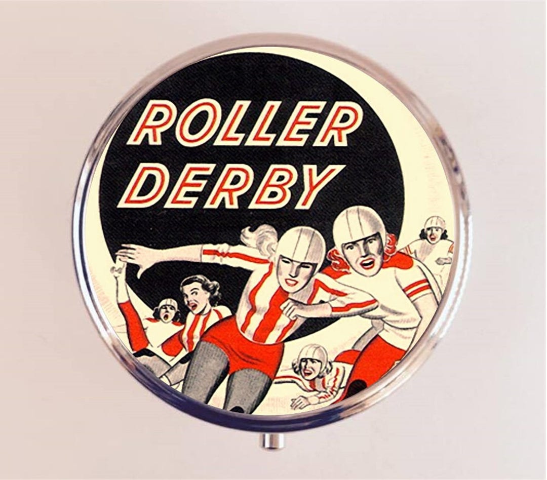 Roller Derby Pill Box Case Pillbox Holder Trinket Derby Girl Jammer - Etsy