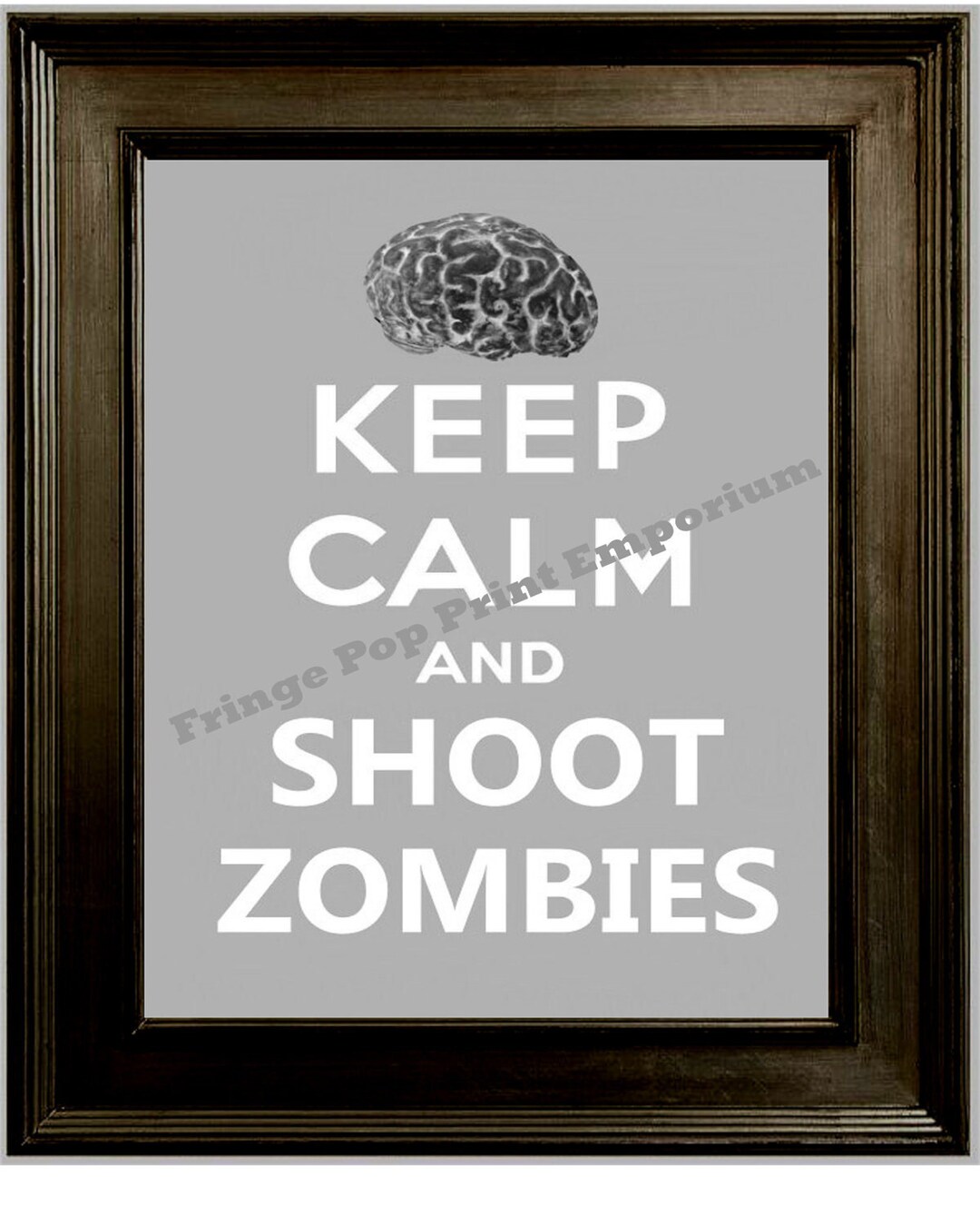 Keep Calm and Shoot Zombies Art Print 8 X 10 - Horror Goth Zombie ...