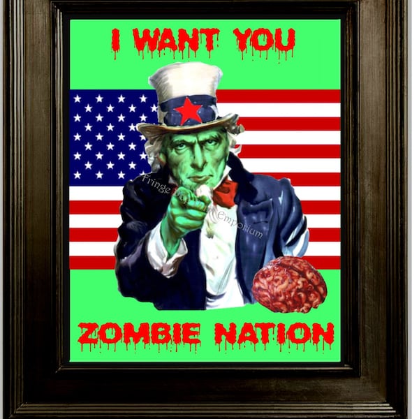 Zombie Uncle Sam - Etsy