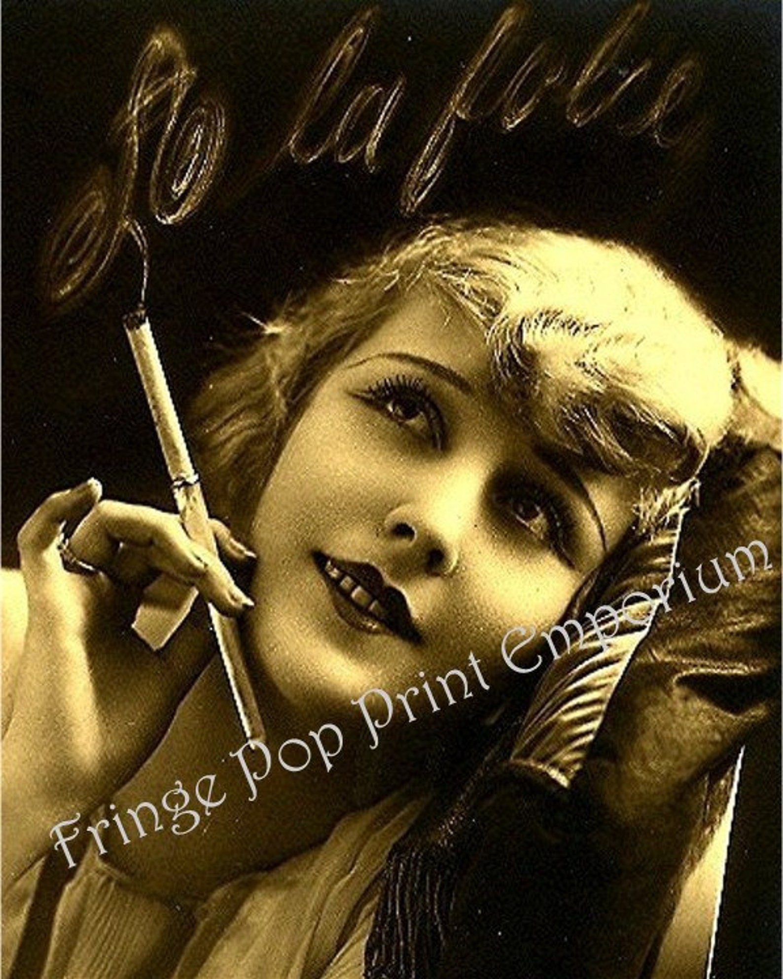 Art Deco Flapper Art Print 8 X 10 Glamorous Smoking French - Etsy