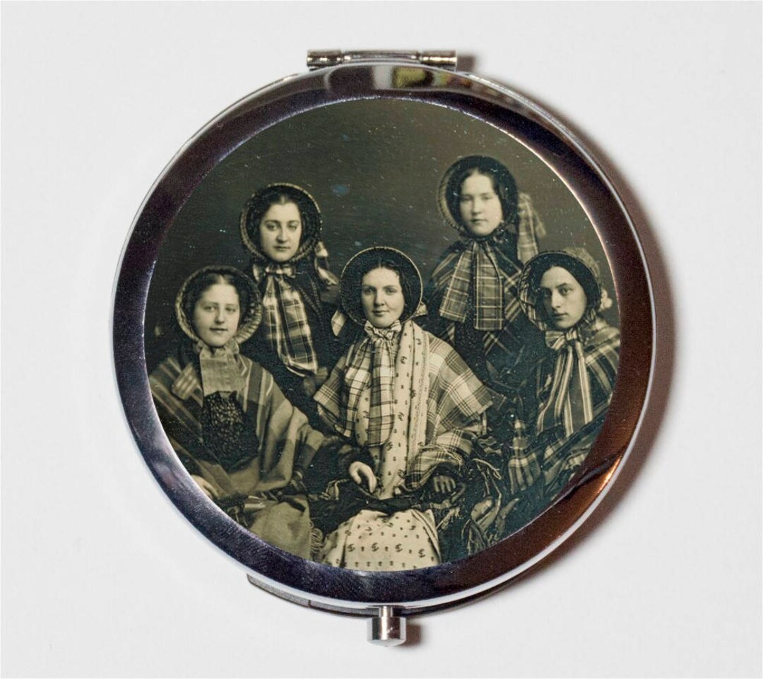 Victorian Women Compact Mirror - Antique Photography Ambrotype ...
