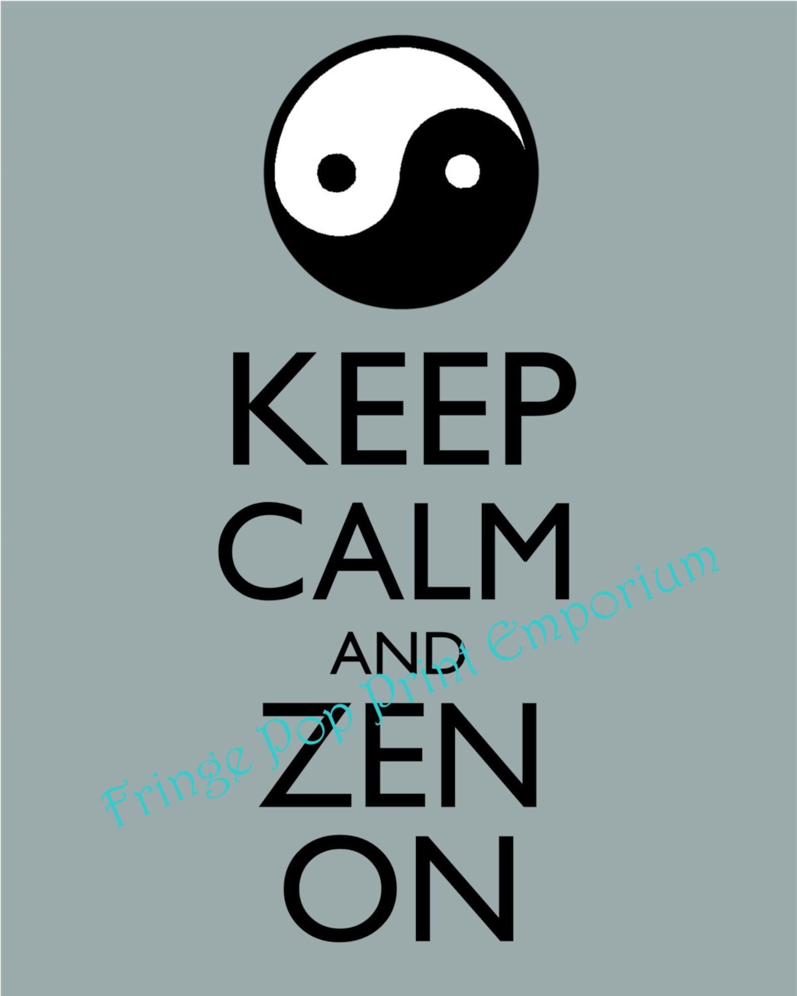 Keep Calm Zen Art Print 8 X 10 Keep Calm and Zen on Yin - Etsy