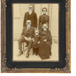 Skeleton Family Art Print 8 X 10 - Altered Art Victorian Skull Face ...