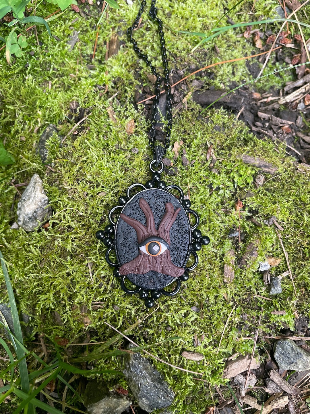 Mystical Third Eye Tree Handmade Polymer Clay Pendant Occult Witch ...