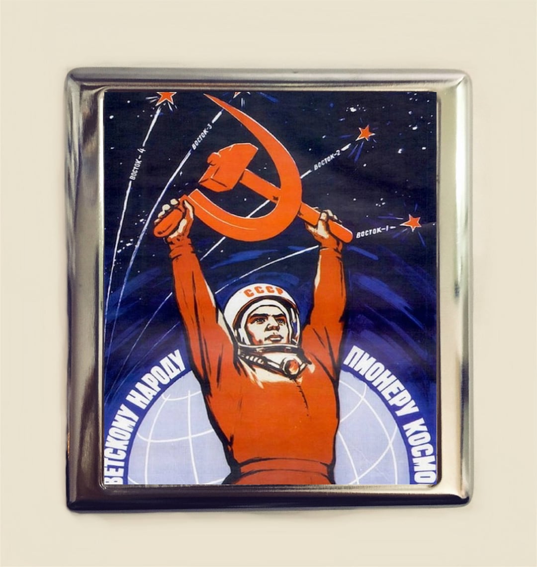 Soviet Union USSR Cigarette Case Business Card ID Holder Wallet ...