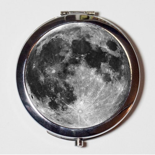 Full Moon Compact Mirror Celestial Outerspace Make up - Etsy