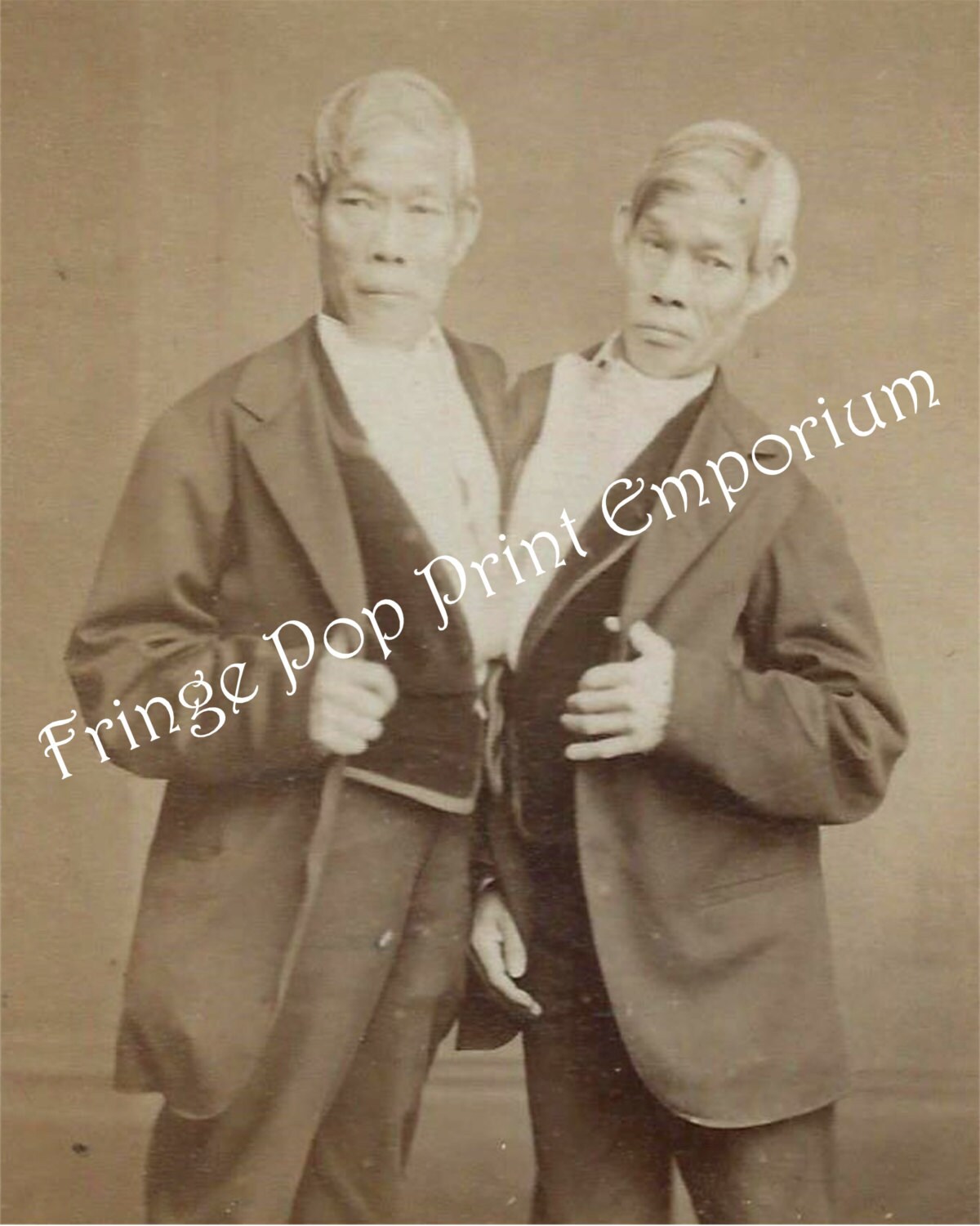 Victorian Sideshow Circus Freak Art Print 8 X 10 - Chang & Eng ...