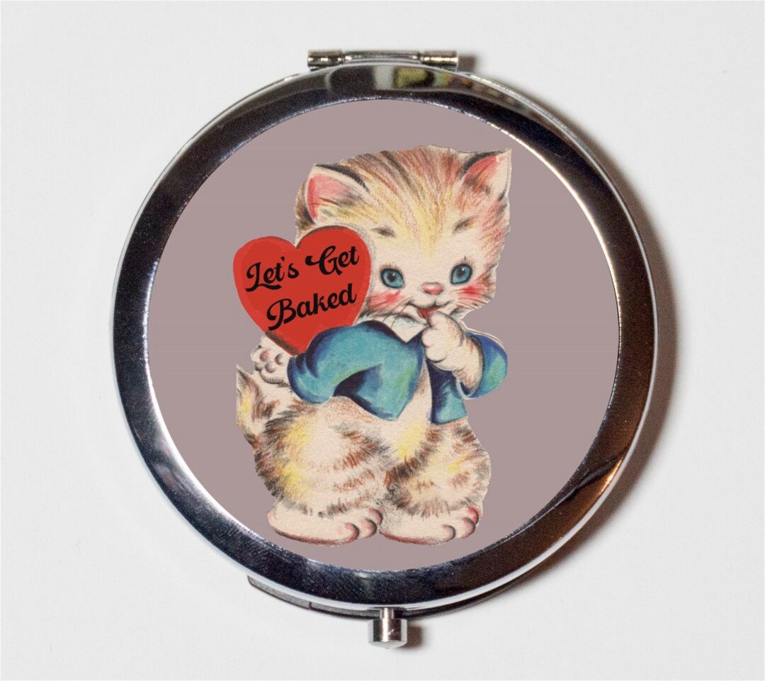 Let's Get Baked Compact Mirror Make up Pocket Mirror for Cosmetics ...