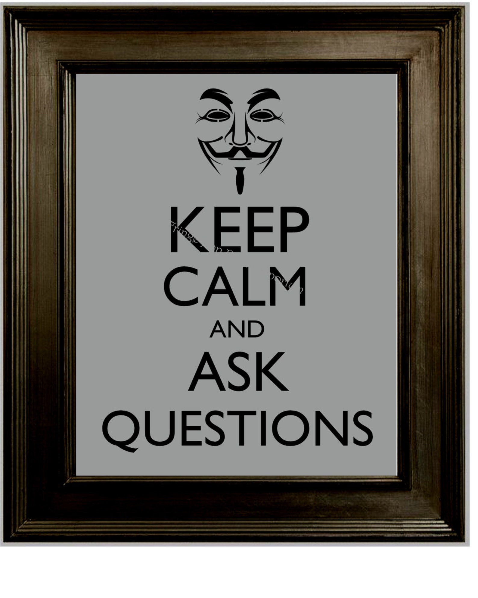 Keep Calm Guy Fawkes Art Print 8 X 10 Keep Calm & Ask | Etsy