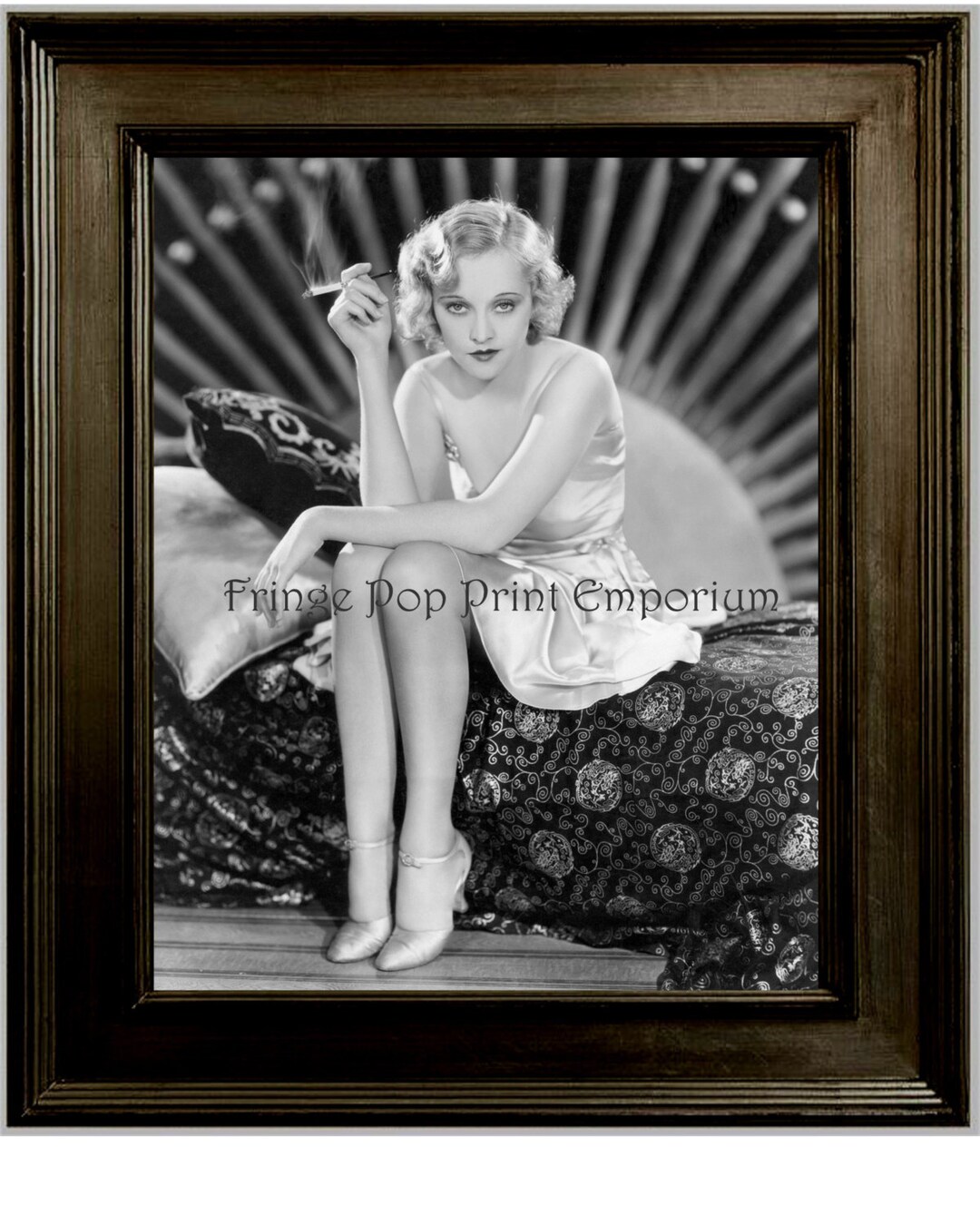 Flapper Smoking Art Print 8 X 10 - Art Deco - Jazz Age - 1920's ...