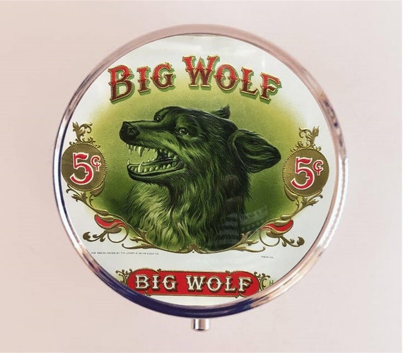 Big Wolf Pill Box Case Pillbox Holder Trinket Stash Box Image | Etsy