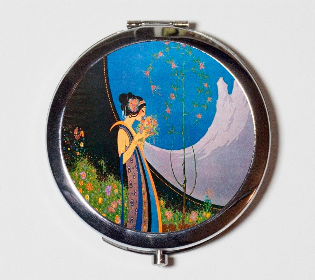 Art Deco Packer Ilustration Compact Mirror - Flapper 1920s Jazz Age ...