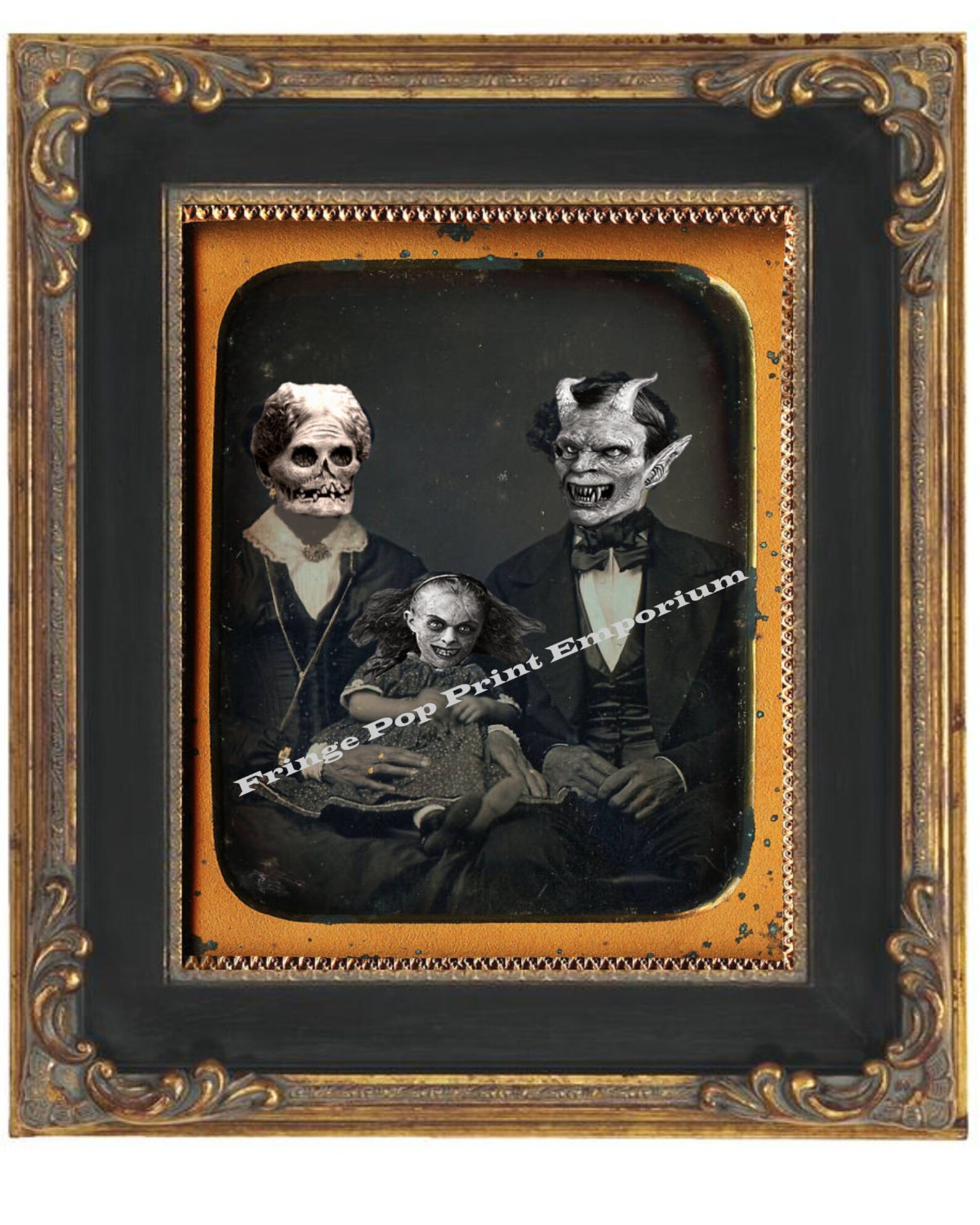 Victorian Monster Family Art Print 8 X 10 Devil - Macabre - Goth Dark ...