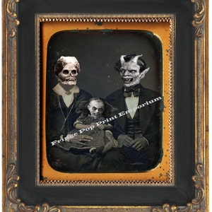Victorian Monster Family Art Print 8 X 10 Devil - Macabre - Goth Dark ...
