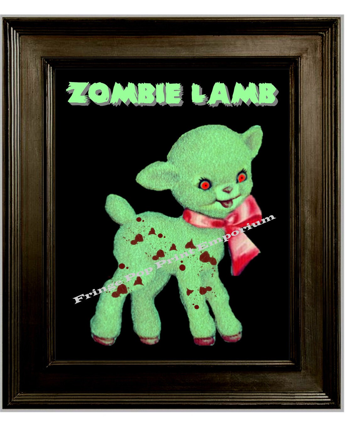 Zombie Lamb Art Print 8 X 10 - Psychobilly Goth Horror - Etsy