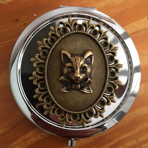 Cat Compact Mirror - Etsy
