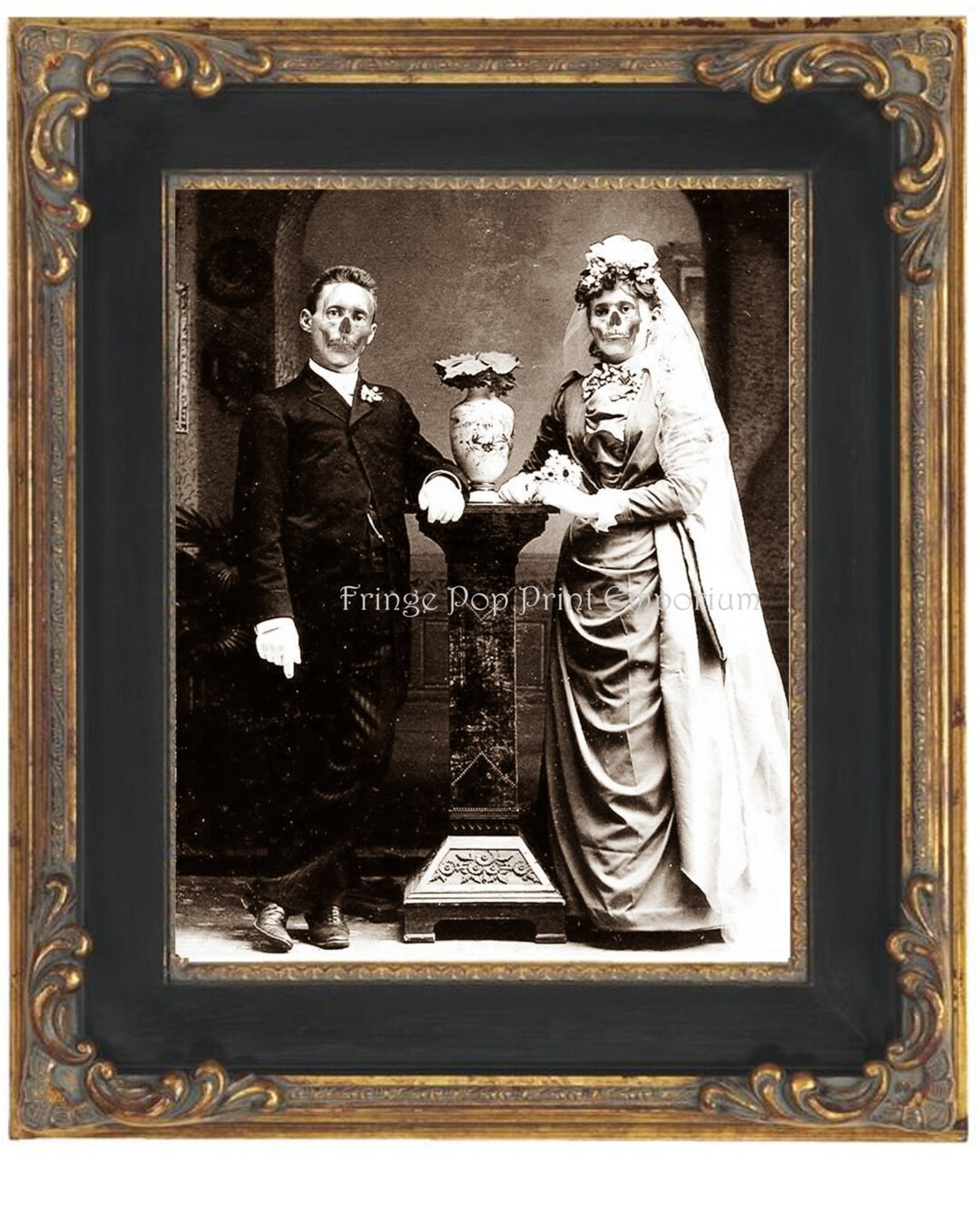 Undead Zombie Wedding Art Print 8 X 10 Til Death Do Us Part Victorian ...