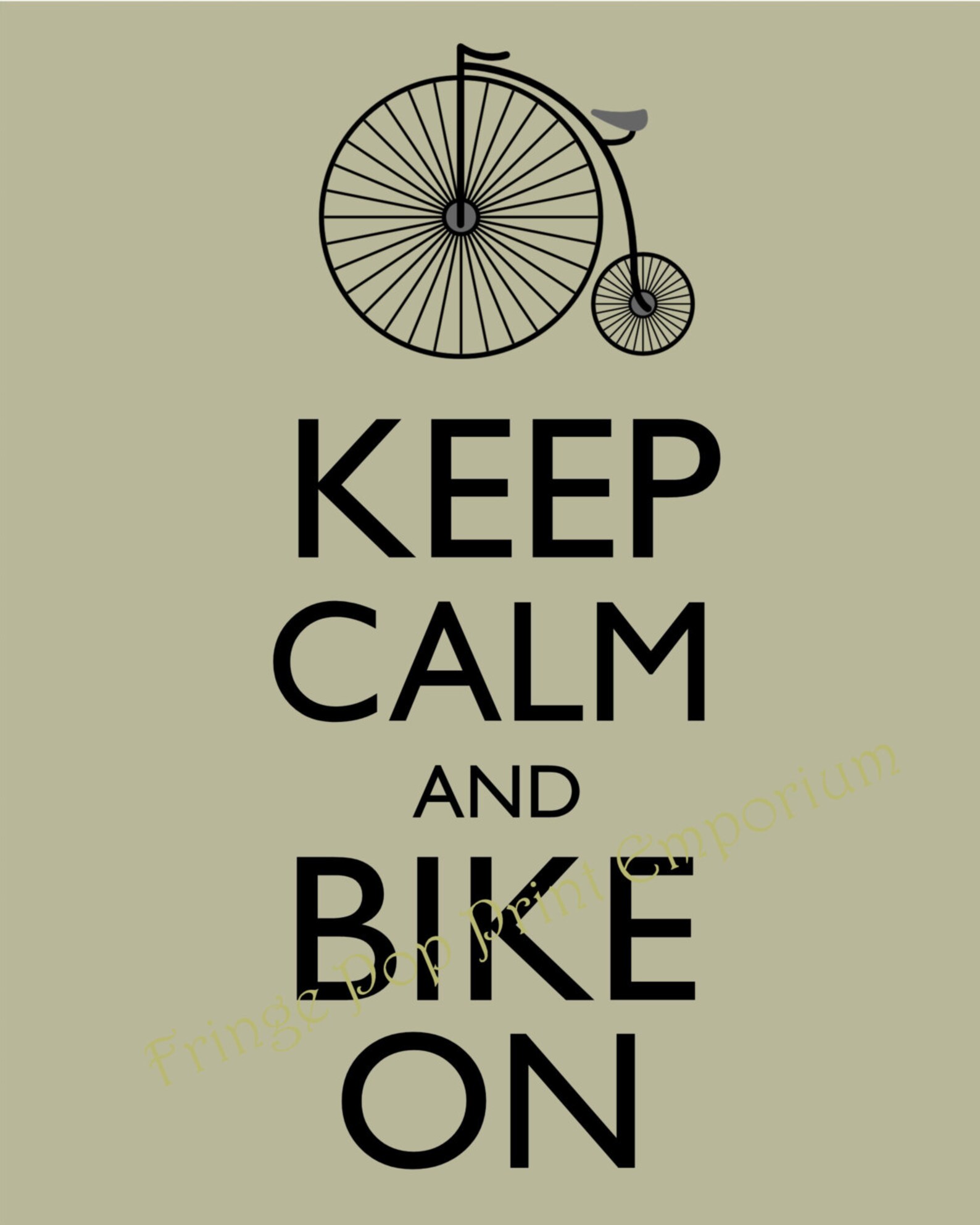 Keep Calm Bike Art Print 8 X 10 Keep Calm and Bike on Gift - Etsy