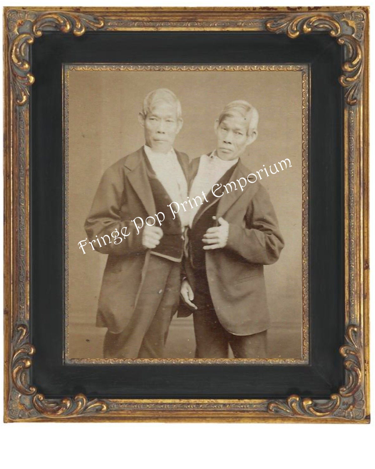 Home Décor Korean Siamese Twins Victorian Sideshow Circus Freak Art ...