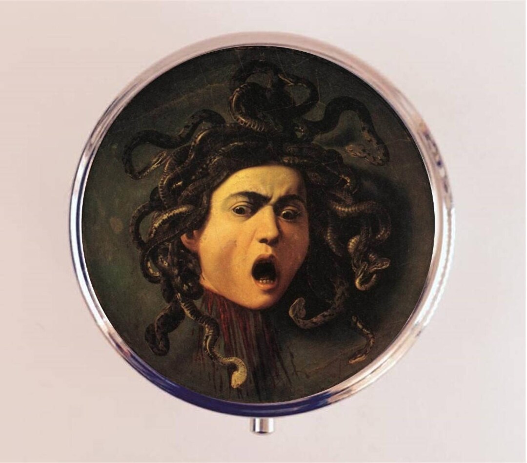 Medusa Pill Box Case Pillbox Holder Trinket Greek Mythology Caravaggio ...