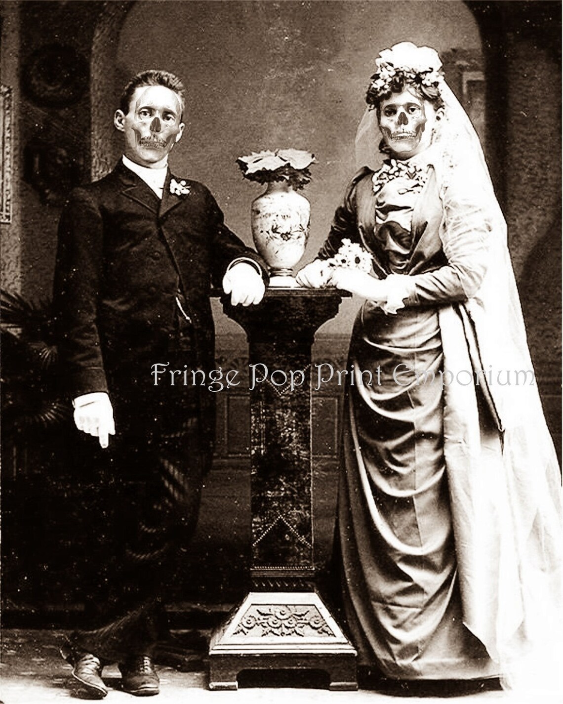 Undead Zombie Wedding Art Print 8 X 10 Til Death Do Us Part - Etsy