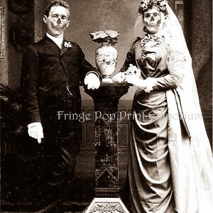 Undead Zombie Wedding Art Print 8 X 10 Til Death Do Us Part Victorian ...