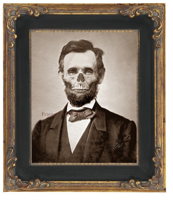 Zombie Abraham Lincoln Art Print 8 x 10 Undead Lincoln | Etsy