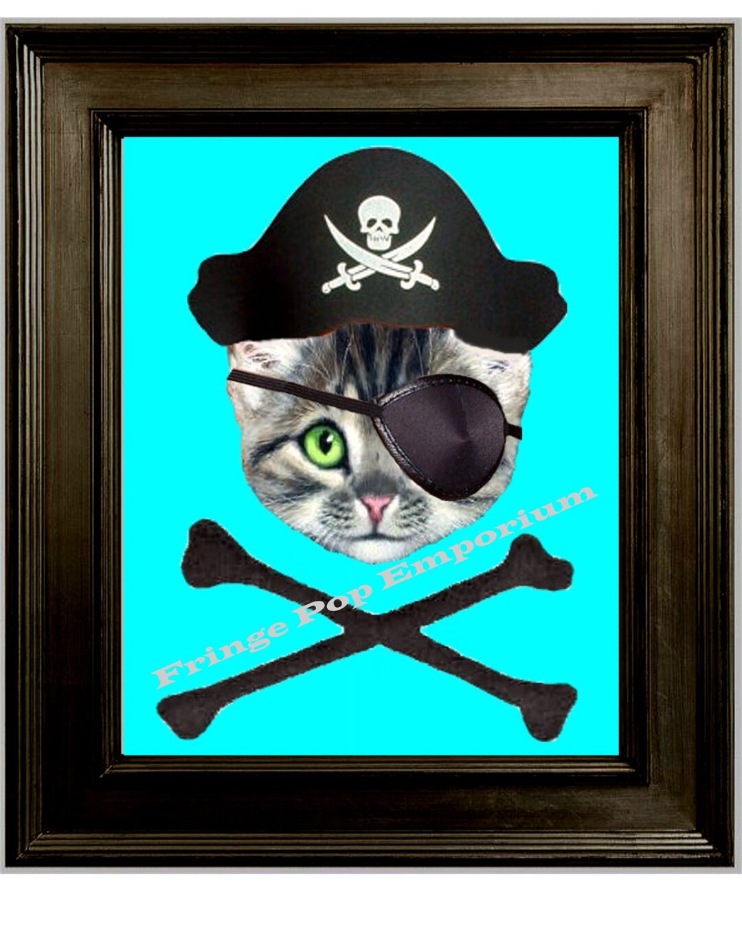 Pirate Kitty Art Print 8 X 10 - Cat Kitsch Kawaii Whimsical - Etsy