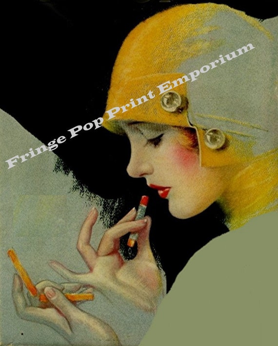 Flapper Smoking Art