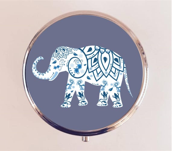 Indian Elephant Pill Box Case Pillbox Holder Trinket Stash Box | Etsy