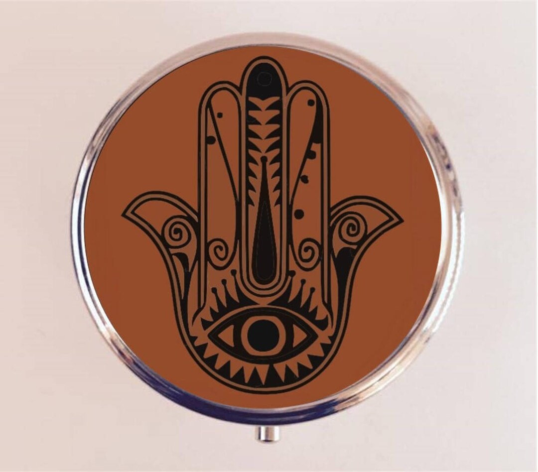 Hamsa Pill Box Case Pillbox Holder Trinket Box Protection Symbol ...
