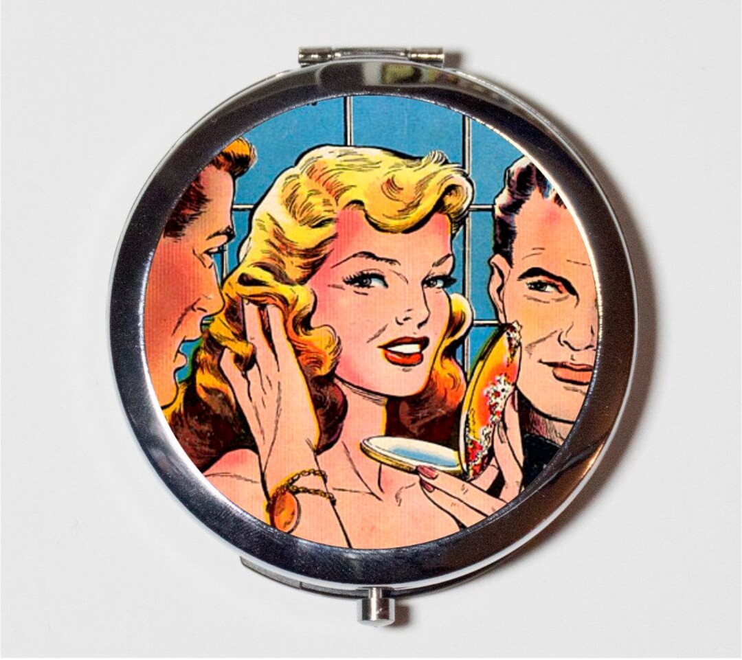 Comic Book Compact Mirror - Vintage 1950s Comic Book Art Retro - Make ...
