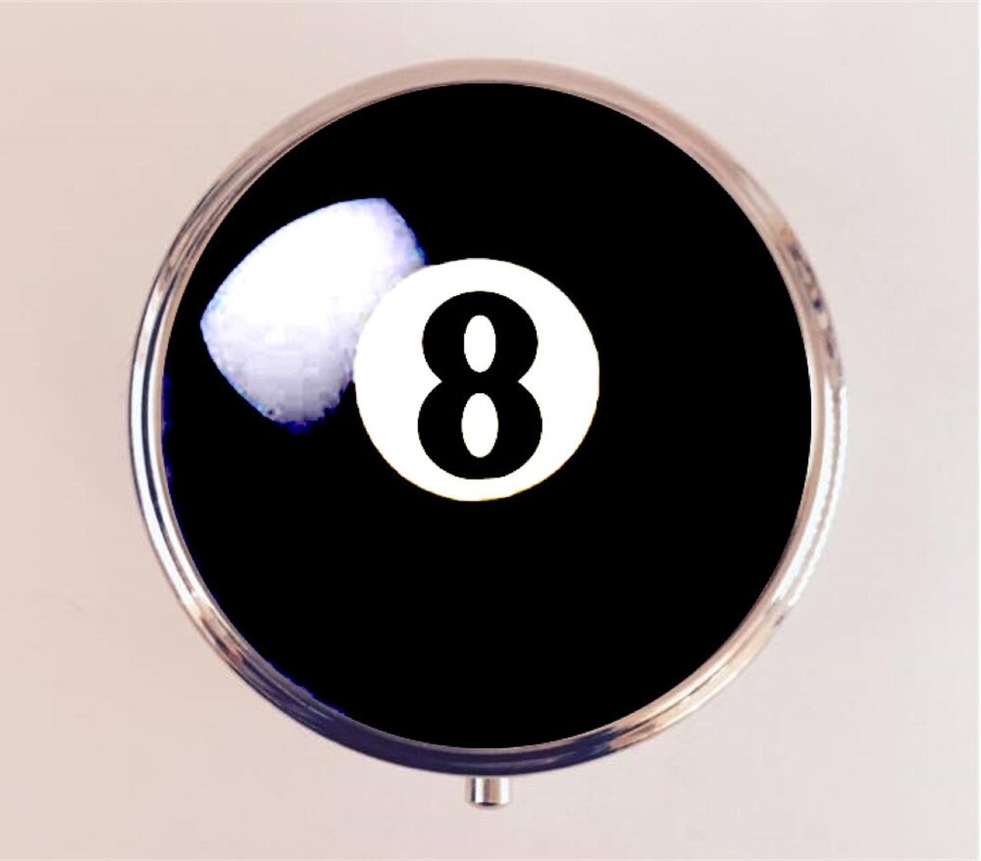 Eightball Pill Box Case Pillbox Holder Trinket Box Pop Art Retro Kitsch ...
