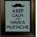Keep Calm Mustache Art Print 8 X 10 Keep Calm and Have a Mustache ...