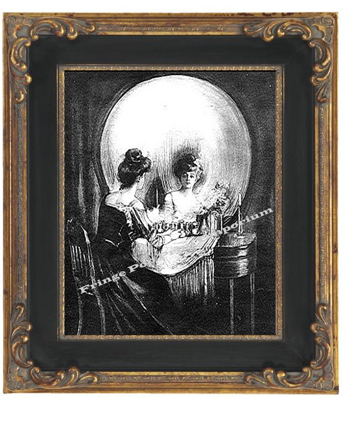 Skull Illusion Art Print 8 X 10 Victorian Fine Art All is - Etsy