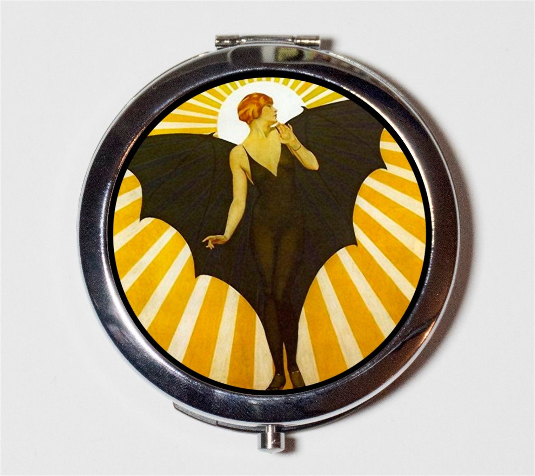 Art Deco Bat Lady Compact Mirror - Goth Roaring 1920s Jazz Age - Make ...