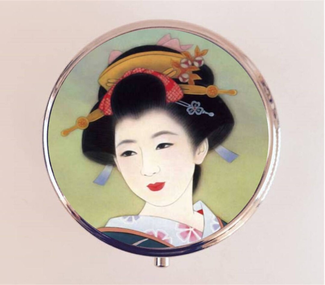 Japanese Geisha Pill Box Case Pillbox Holder Trinket Japan Asian Art - Etsy