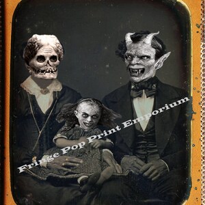 Victorian Monster Family Art Print 8 X 10 Devil - Macabre - Goth Dark ...