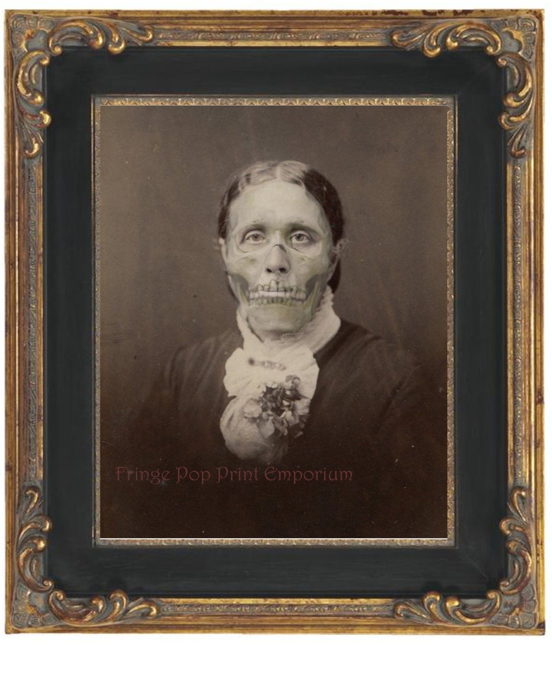 Skeleton Woman Art Print 8 X 10 - Zombie Undead Horror Victorian ...