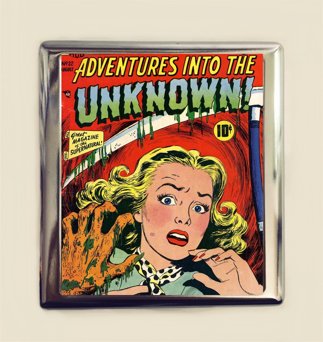Horror Comic Book Cigarette Case Business Card ID Holder Wallet 1950's ...