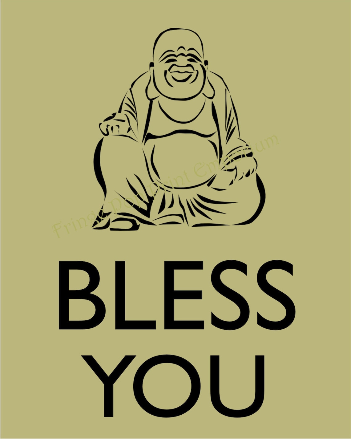 Buddha Bless You Art Print 8 X 10 Buddhism Eastern - Etsy
