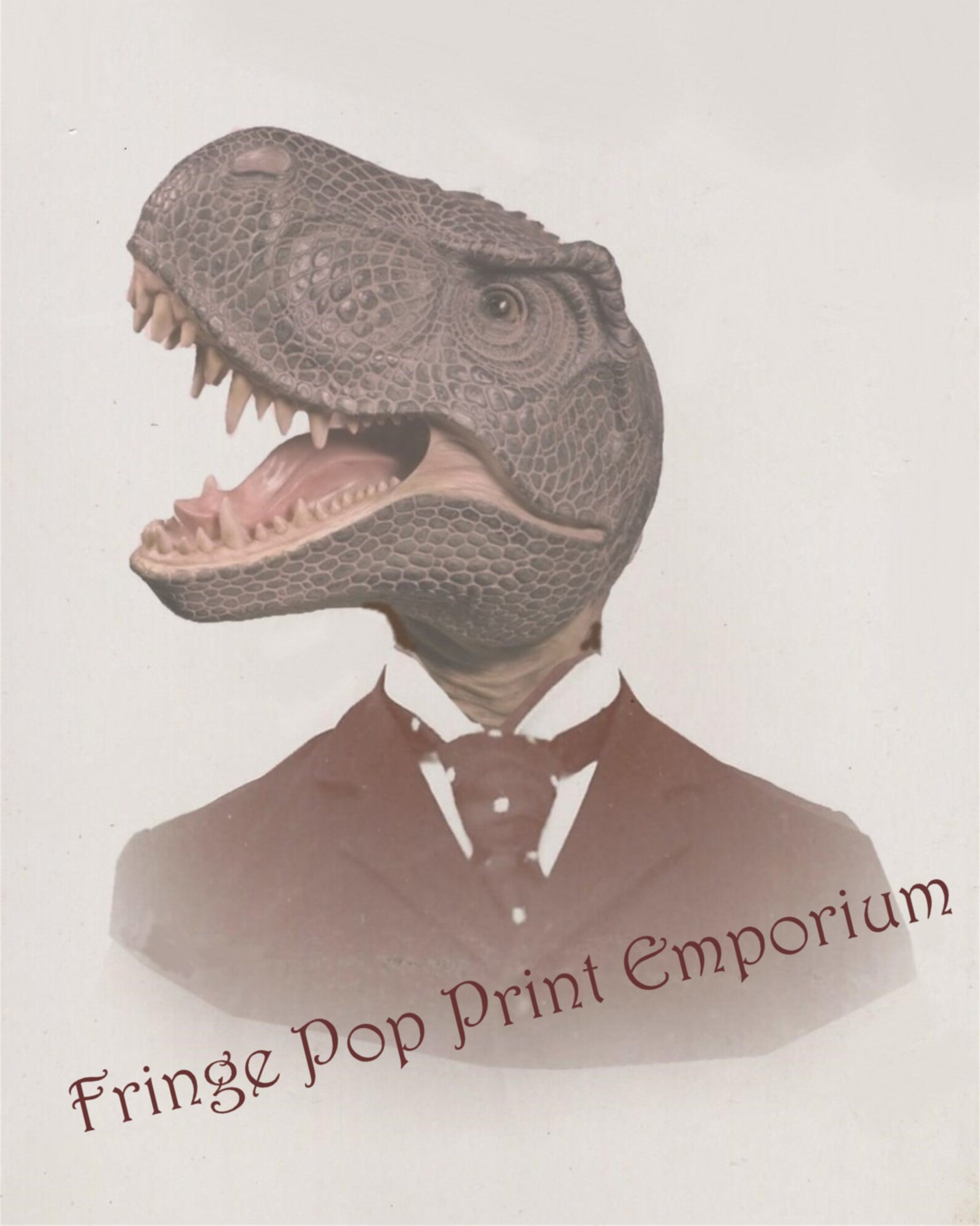 Victorian T-rex Art Print 8 X 10 - Altered Art Mr. Tyrannosaurus Rex ...