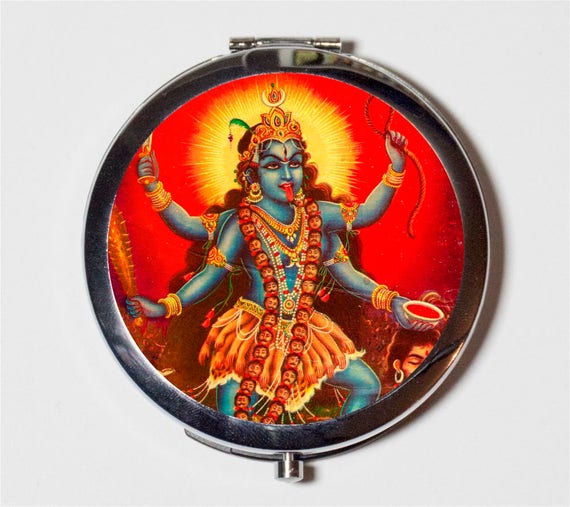 Kali Hindu Compact Mirror Hinduism Goddess Spiritual | Etsy