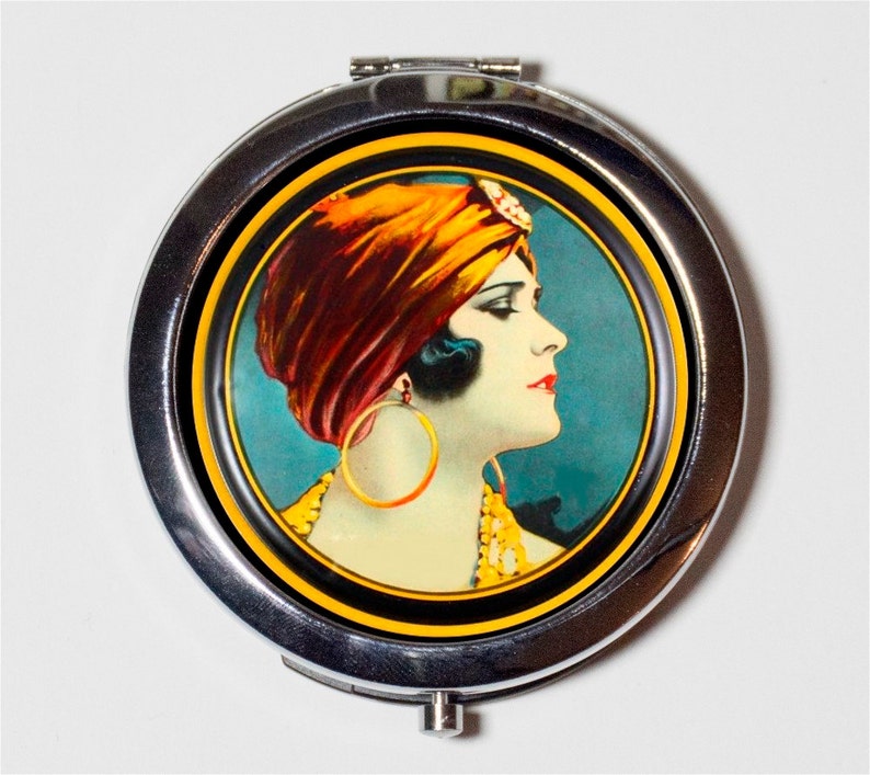 Flapper Gypsy in Turban Boho Bohemian Art Deco Illustration | Etsy