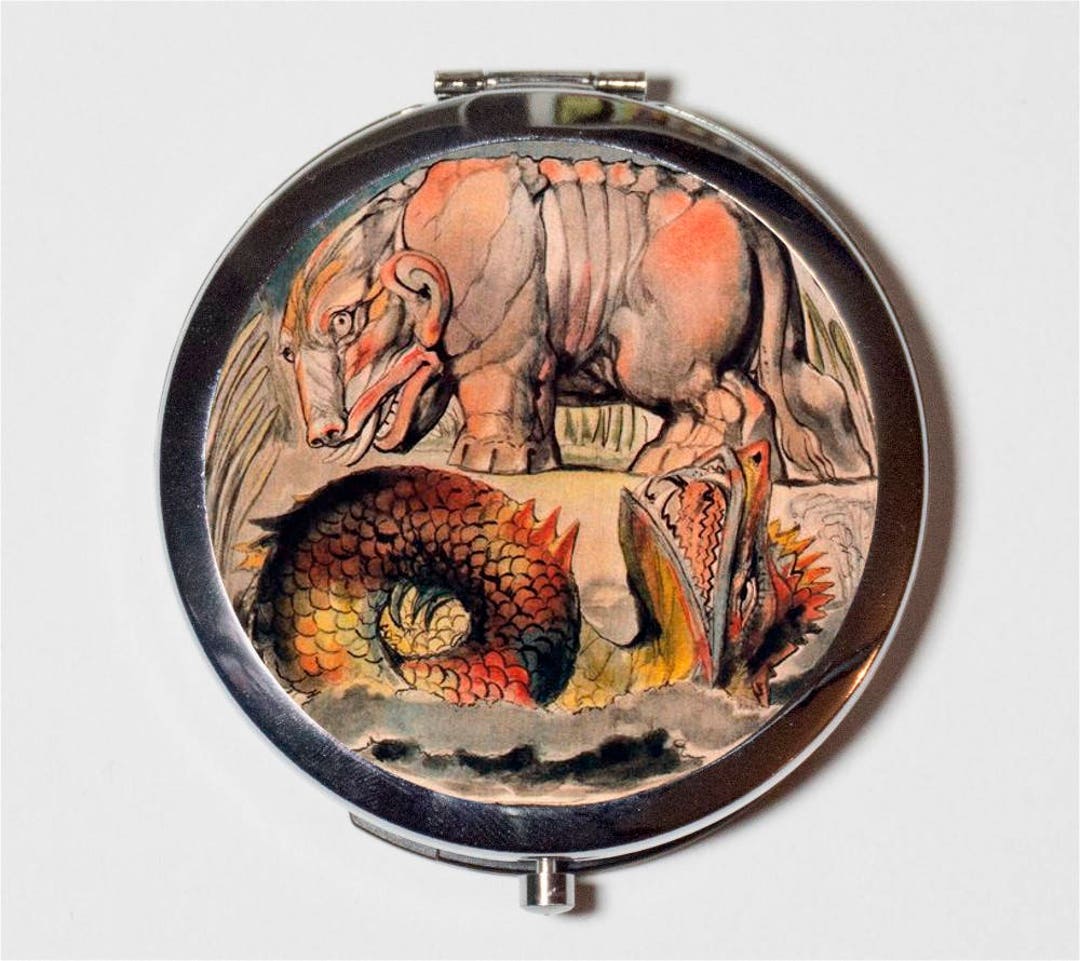 William Blake Behemoth and Leviathan Compact Mirror - Painting Poet ...
