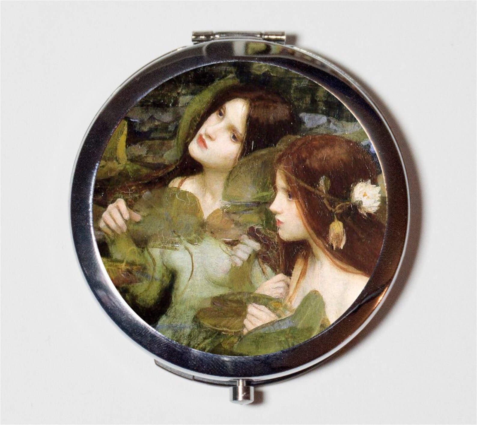John William Waterhouse Nymphs Compact Mirror Edwardian Fine | Etsy