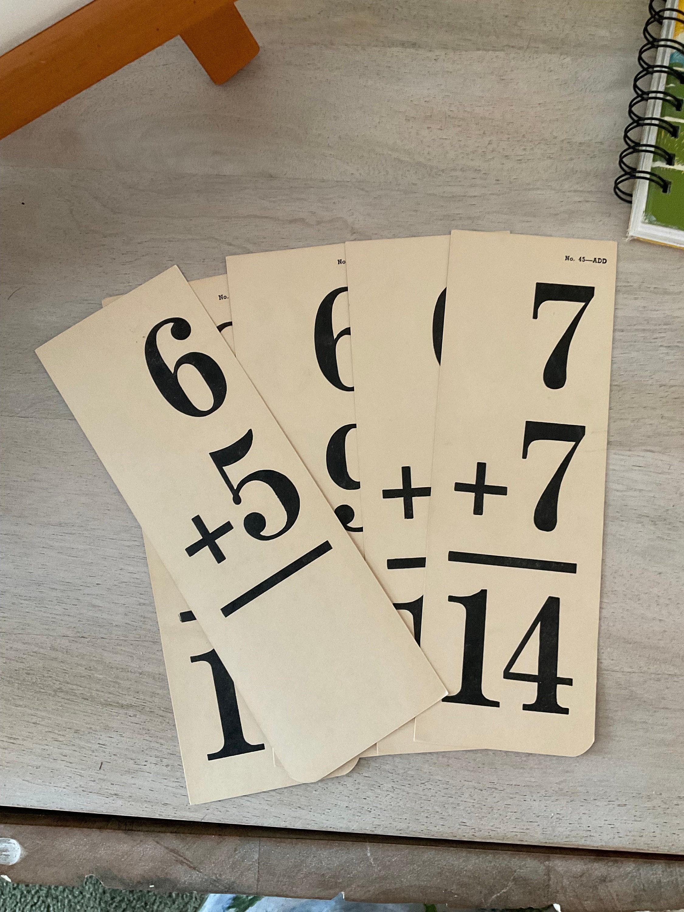 Vintage Flash Cards Set of 5 Paper Crafting Ephemera Decor Collage - Etsy