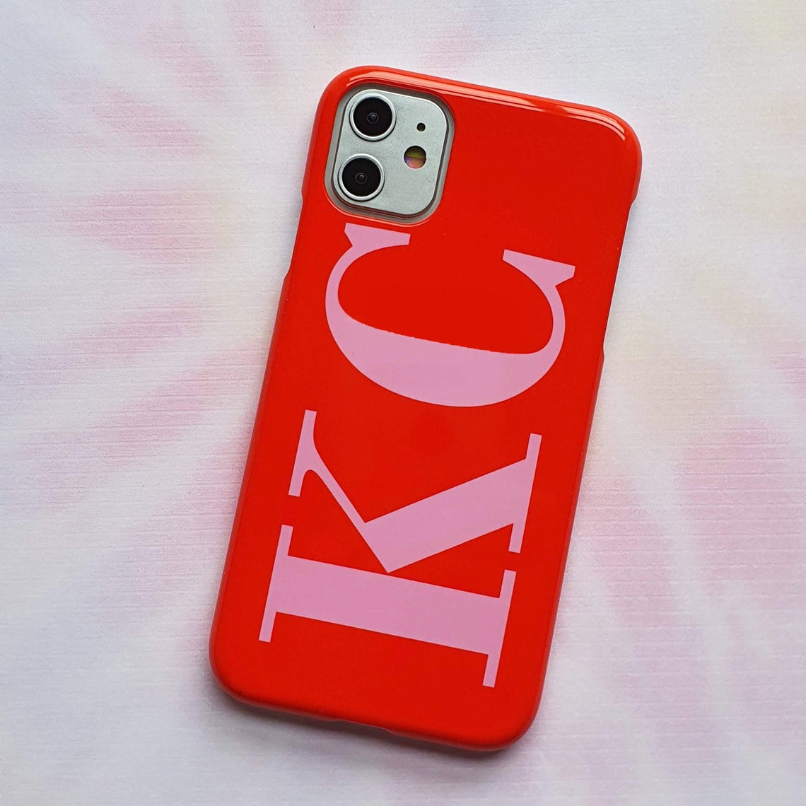 Personalised Red and Pink Phone Case - iPhone 14 Case, iPhone 13 ...